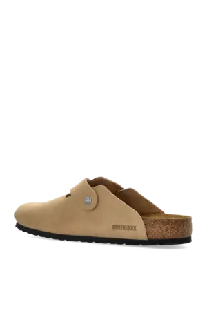 BIRKENSTOCK Boston Wire Buckle Slippers - Beige