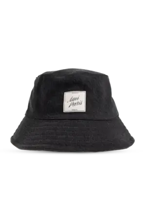 AMI Paris Bucket Hat With Logo Patch - Black