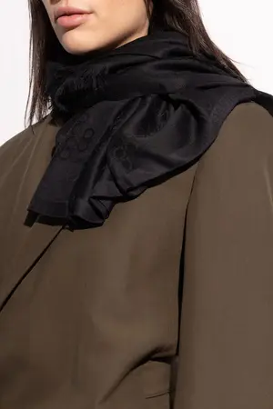 FERRAGAMO Scarf With Monogram - Black