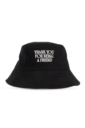 Ami Hat With Embroidered Lettering - Black
