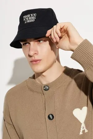 AMI Paris Hat With Embroidered Lettering