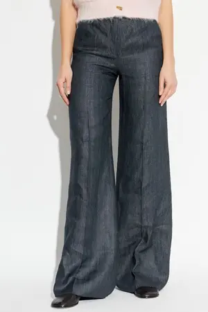 Max Mara Linen Palazzo Trousers - Grey