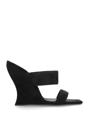 Alaïa Suede Wedge Sandals - Black
