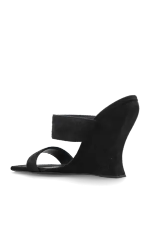 Alaïa Suede Wedge Sandals - Black