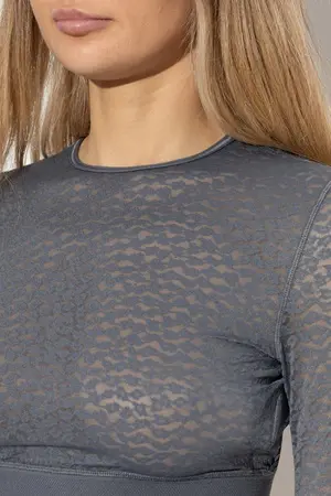 Adidas By Stella McCartney Long-sleeved Training Top - Grey