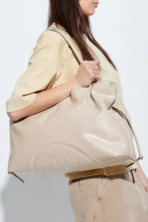 Tory Burch Ella Shopper Tote Bag - Cream