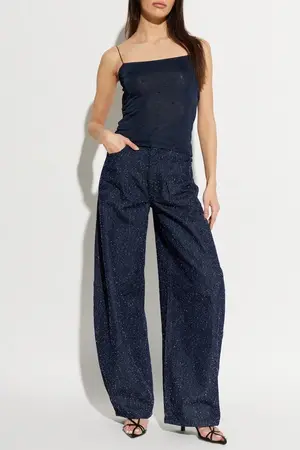 Jacquemus Strappy Viscose Top - Navy Blue