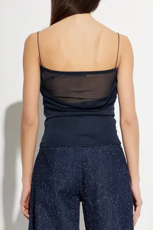Jacquemus Strappy Viscose Top - Navy Blue