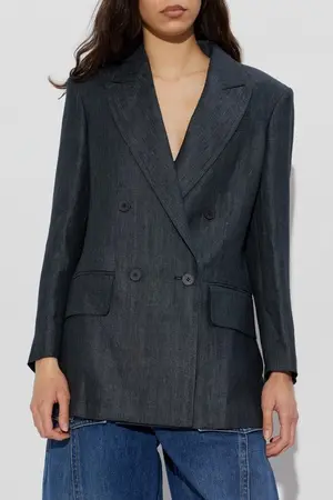 Max Mara Olimpia Linen Blazer - Navy Blue