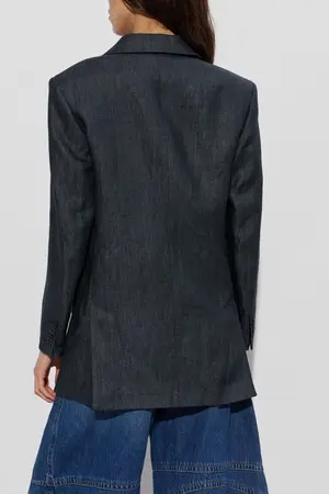 Max Mara Olimpia Linen Blazer - Navy Blue