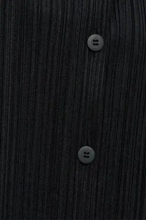 Issey Miyake Pleated Coat - Black