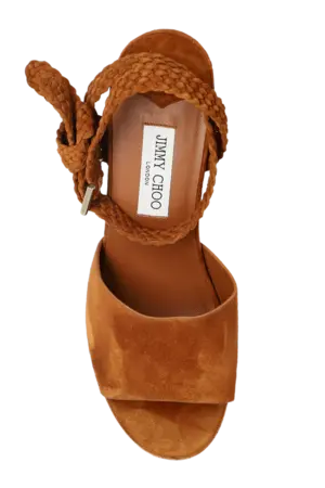 JIMMY CHOO Jori 100 Wedge Sandals - Brown