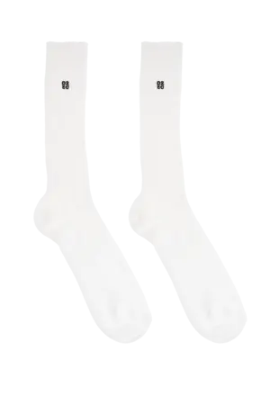 Dsquared2 Long Socks With Embroidered Logo - White