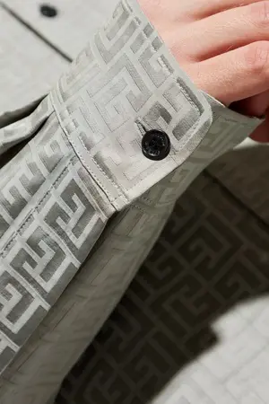 Balmain Shirt With Monogram - Grey