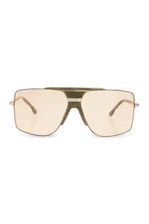Victoria Beckham Aviator Style Sunglasses - Gold