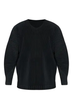 Issey Miyake Pleated T-shirt - Black