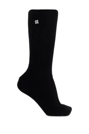 Dsquared2 Long Socks With Embroidered Logo - Black