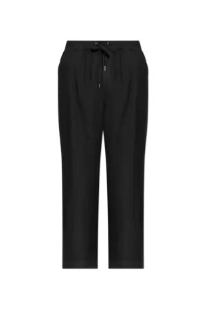 ALLSAINTS Linen Wide Leg Trousers - Black