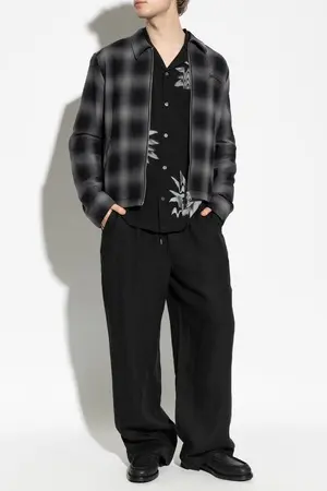 ALLSAINTS Linen Wide Leg Trousers - Black