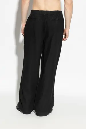 ALLSAINTS Linen Wide Leg Trousers - Black