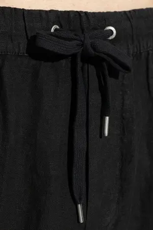 ALLSAINTS Linen Wide Leg Trousers - Black