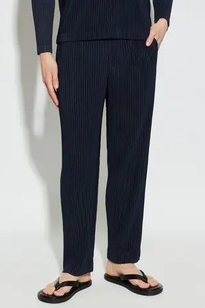 Issey Miyake Pleated Trousers - Navy Blue