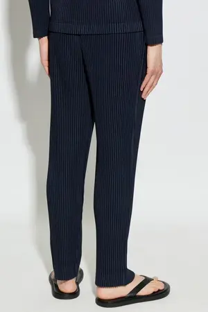 Issey Miyake Pleated Trousers - Navy Blue