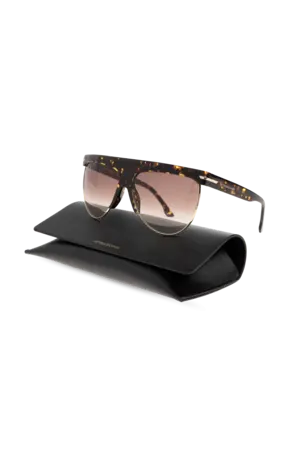 Victoria Beckham Geometric Visor Sunglasses - Brown