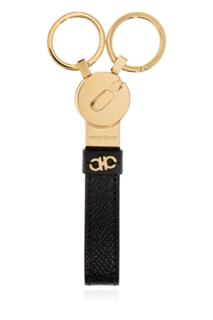 FERRAGAMO Set: Wallet And Keychain - Black