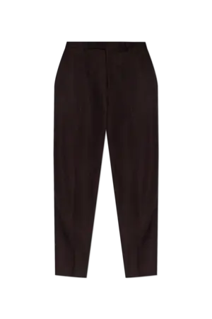 Paul Smith Linen Pleated Trousers - Brown