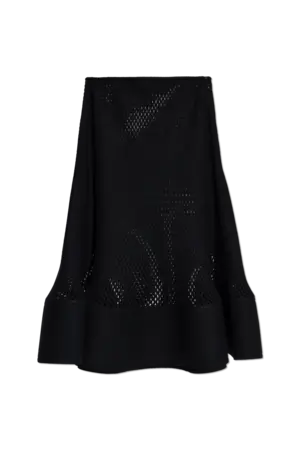 Alaïa Perforated Midi Skirt - Black