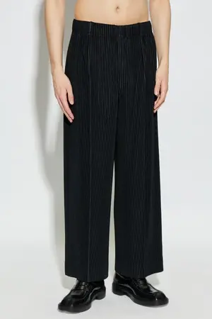 Issey Miyake Pleated Wide Leg Trousers