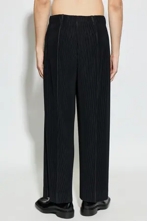 Issey Miyake Pleated Wide Leg Trousers