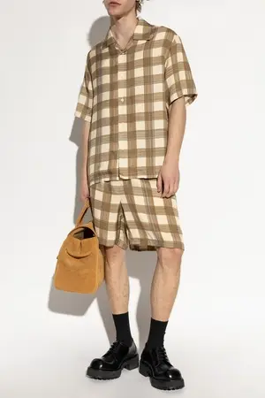 JIL SANDER Plaid Pattern Shorts - Cream