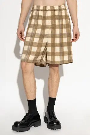 JIL SANDER Plaid Pattern Shorts - Cream