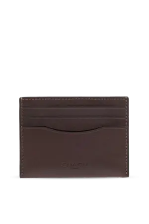 COACH Leather Card Case - Brown