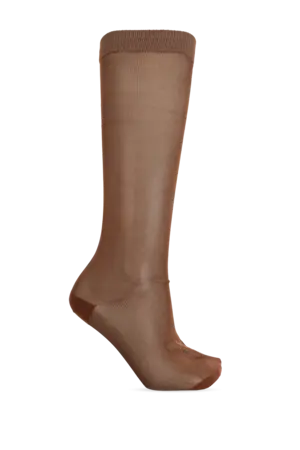 Marni Knee-high Socks With Logo - Brown