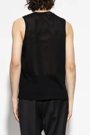 COURREGES Sleeveless Perforated Top - Black