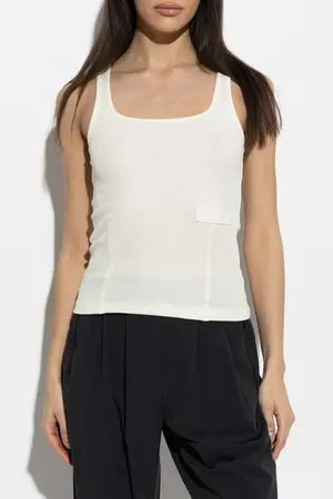 RETHINKIT STUDIOS Ribbed Sleeveless Top - Cream