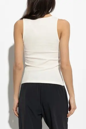 RETHINKIT STUDIOS Ribbed Sleeveless Top - Cream