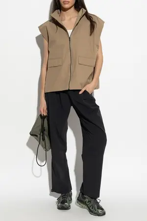 RETHINKIT STUDIOS Oversized Vest - Brown