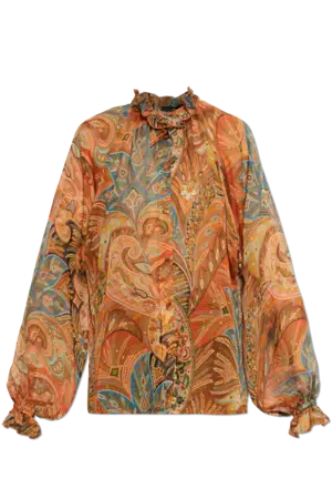 Etro Silk Paisley Print Top - Multicolour