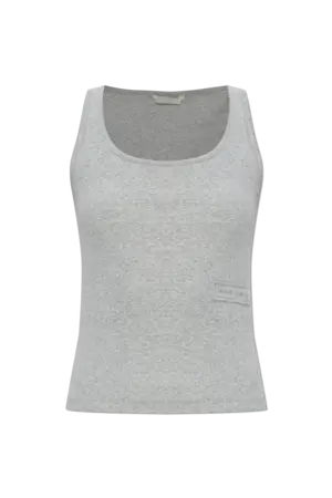 RETHINKIT STUDIOS Ribbed Sleeveless Top Grey