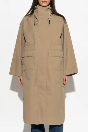 RETHINKIT STUDIOS Oversized Stand-collar Coat - Beige