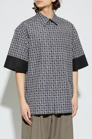 LANVIN Patterned Short-sleeve Shirt - Grey