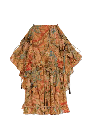 Etro Patterned Off-shoulder Mini Dress - Multicolour