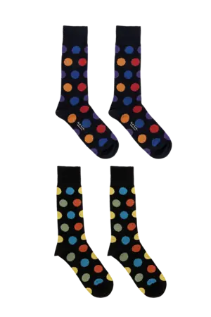 Paul Smith Polka Dot Patterned Socks - Black