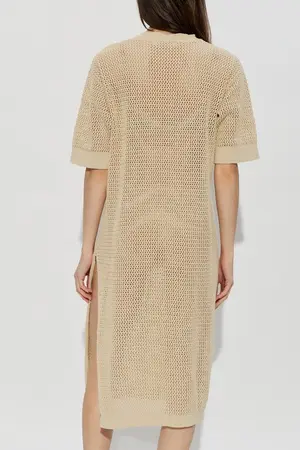 RETHINKIT STUDIOS Cotton Knit Midi Dress - Beige