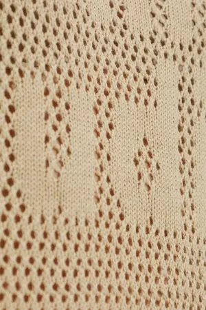 RETHINKIT STUDIOS Cotton Knit Midi Dress - Beige