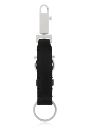 FERRAGAMO Keychain With Engraved Logo - Black
